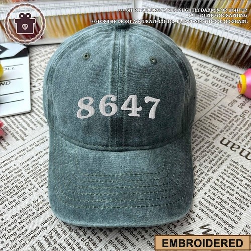 Embroidered 8647 Subtle Anti Trump Cap, 8647 Hat, Anti Maga Hat, Dump ...