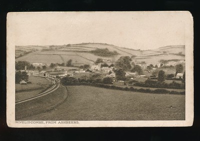 Somerset WIVELISCOMBE view from Ashbeers inc railway station c1920/30s ...