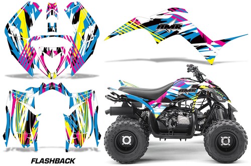 Graphics Kit Decal Sticker For Yamaha Raptor 90 YFM90 16-23 Flashback ...