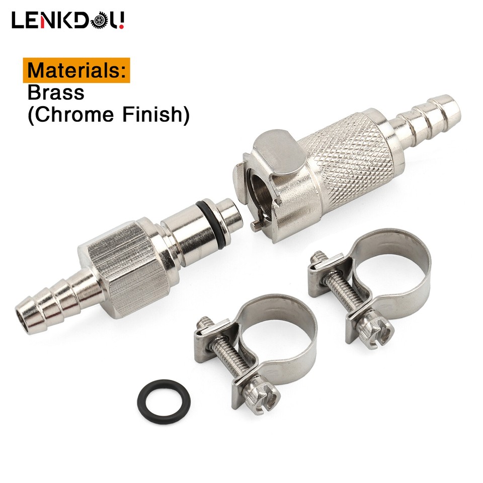 For Harley 1/4“ Gas Tank Fuel Line Hose Quick Release Disconnect ...