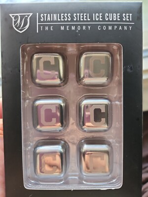 Cleveland Indians Classic Block C Stainless Steel Ice Cube Set 6 Cubes ...