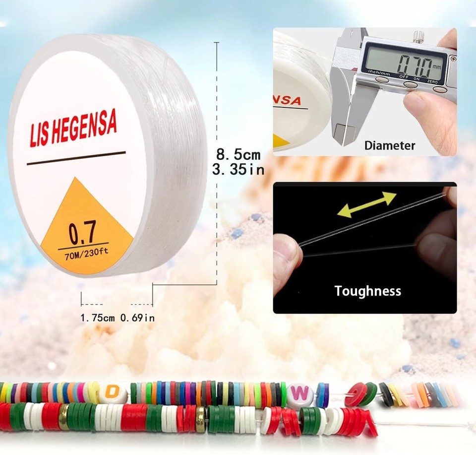 Elastic Bracelet String Cord Stretch Bead Cord for Jewelry Making 160ft ...