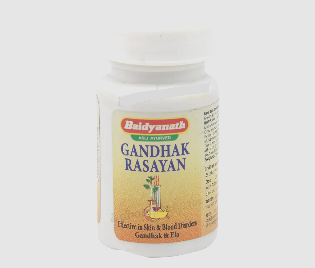 Baidyanath Ayurvedic Gandhak Rasayan Tablets with Free Shipping No Side ...