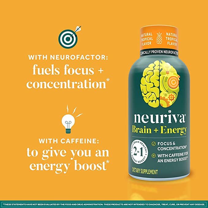 Brain + Energy Shots - Tropical 36/1.93 Ounce, Tropical, 69.48 Fl Ounce ...