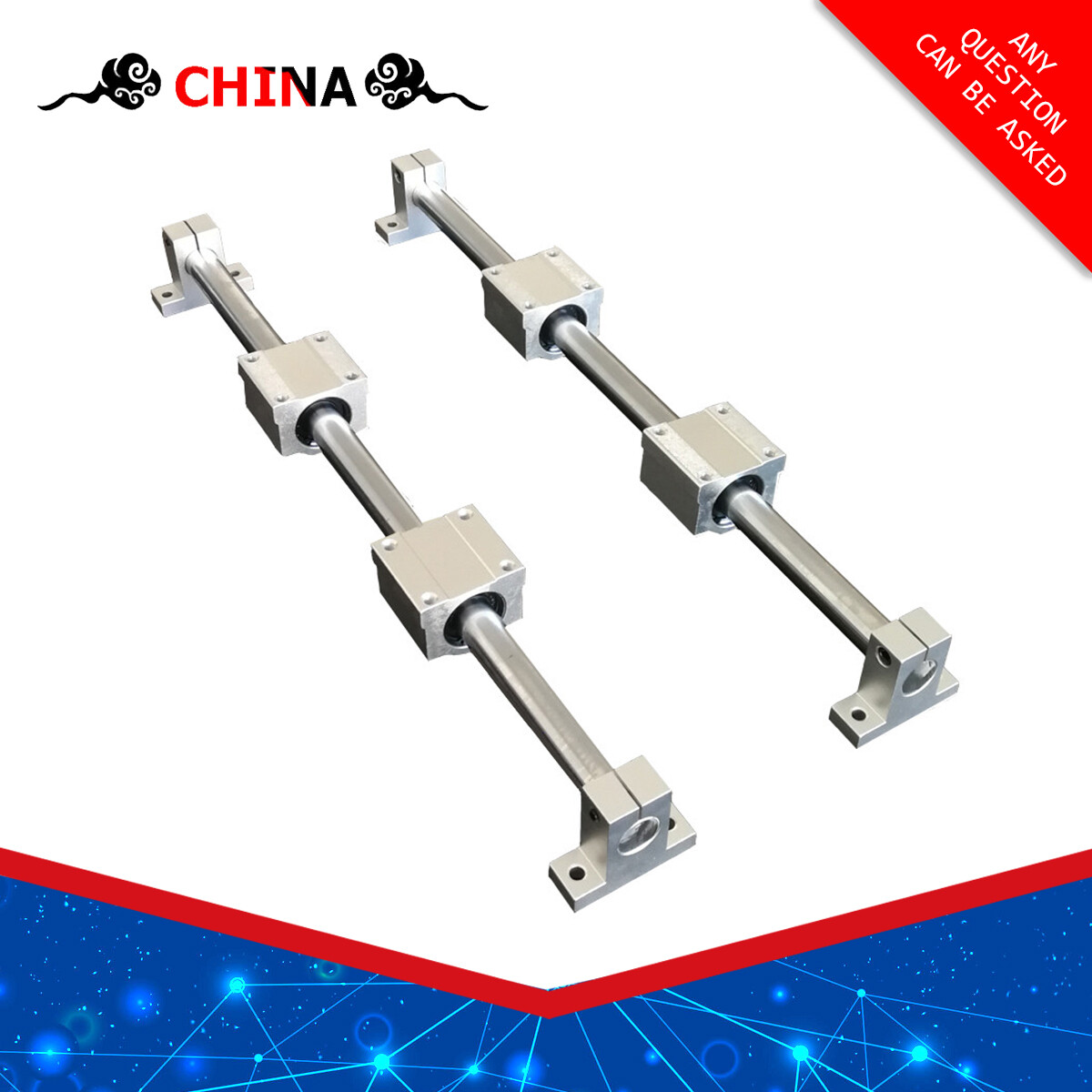 8-25MM 200/300/400/500MM Linear Rail Optical Axis + Bearing Support+ ...