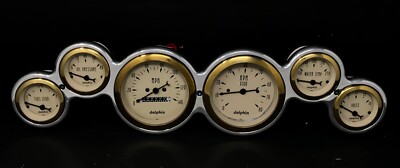 Universal 6 Gauge Hot Rod Street Rod Dash Panel Insert Set Mechanical ...