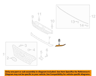 HYUNDAI OEM 19-20 Santa Fe Front Bumper Grille-Side Trim Left ...