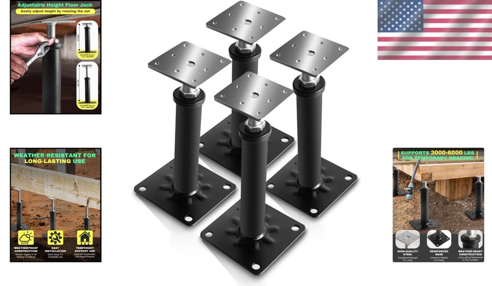 Basement and Floor Joist Support Posts - 4 Pack | eBay