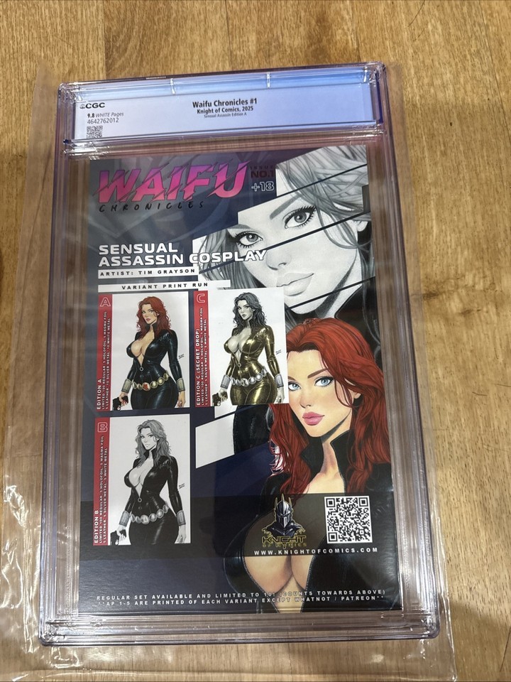 Waifu Chronicles #1 Assassin "Black Widow" Cosplay by Tim Grayson Cgc 9 ...