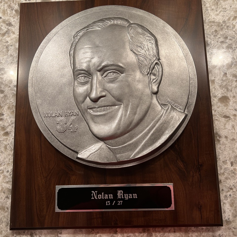 Highland Mint Caesar Rufo Silver Patina Monument of Nolan Ryan Numbered ...