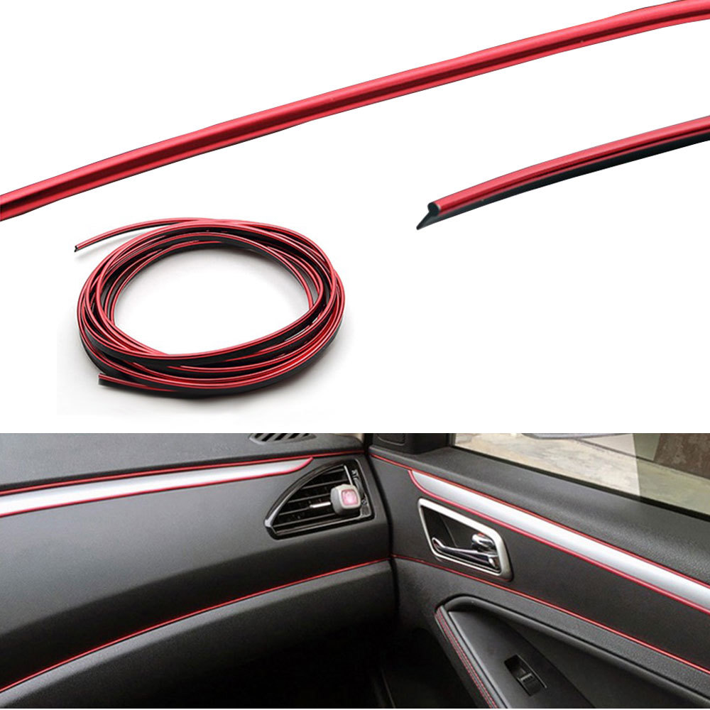 Bordo bordino decoro profilo inserto cruscotto interni auto car Rosso ...