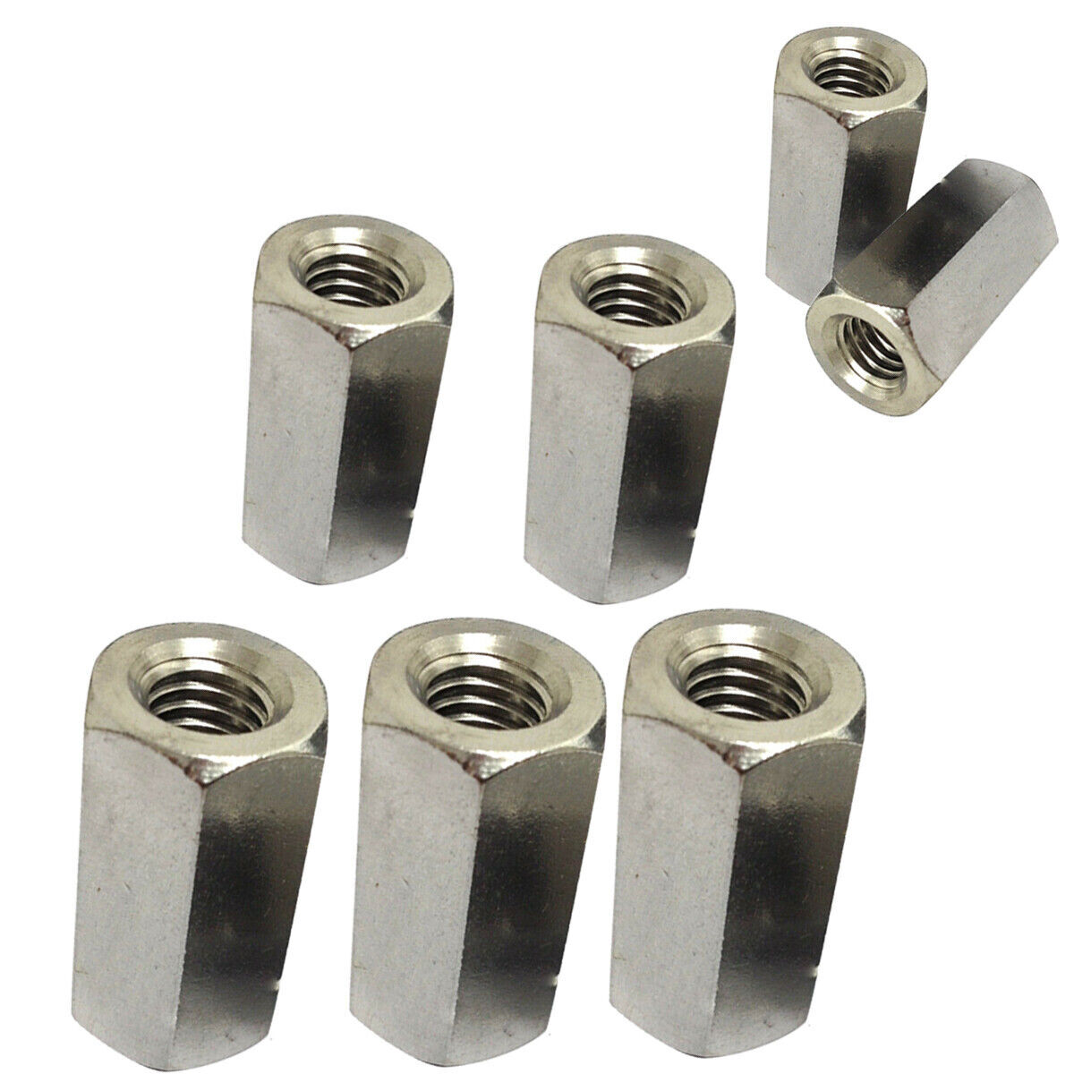 ROD BAR HEX STUDDING CONNECTOR LONG NUTS STAINLESS STEEL M5 M6 M8 M10 ...