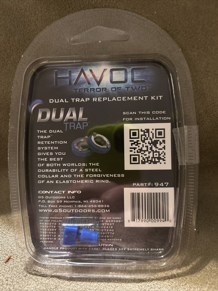 G5 Havoc Terror Of Two Dual Trap Blade Retention System 20 Replacement ...