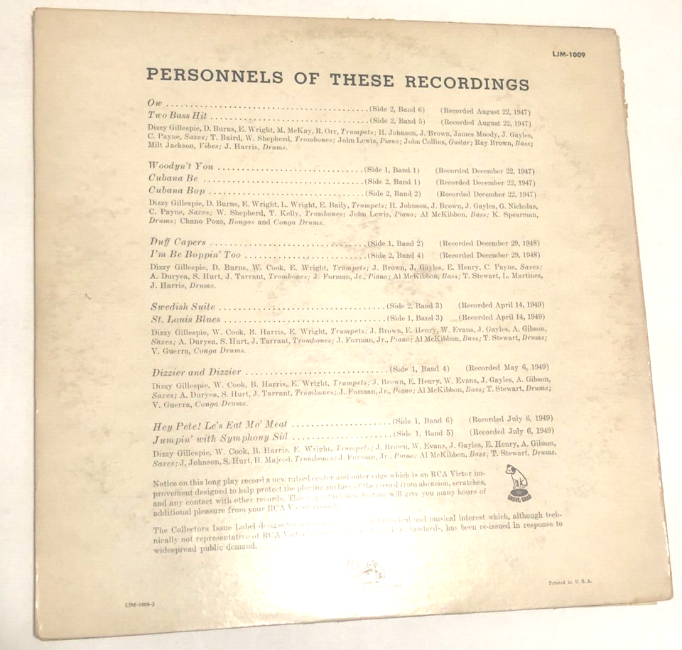 Dizzy Gillespie And His Orchestra Dizzier And Dizzier Lp gatefold Vg | eBay