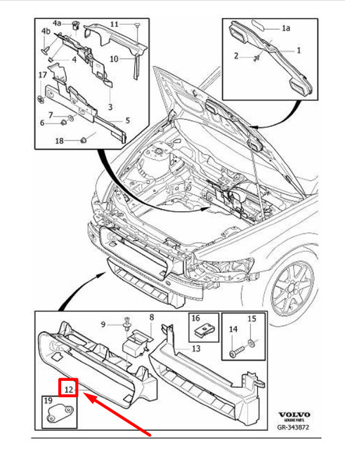 Volvo OEM 08-10 V50 Radiator Core Support-air Guide 30763389 for sale ...
