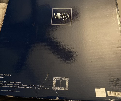 Mikasa Crystal Cherished Moment Double Insert 5x7 Wedding Invitation ...