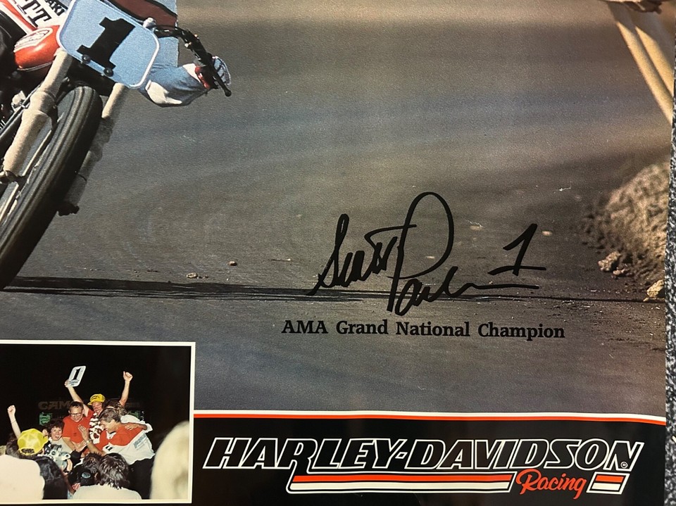 SCOTT PARKER HARLEY XR750 GNC Poster AMA flat track Camel Pro Racing 9X ...