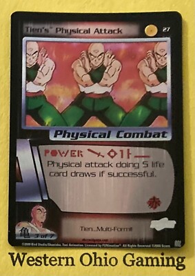 Dragon Ball Z CCG Tien's Physical Attack #27 Saiyan Saga Limited Foil ...