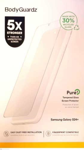 BodyGuardz Pure 3 Tempered Glass Screen Protector for Samsung Galaxy ...