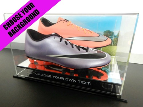 Double Football Boot Mirror Display Case - NRL Rugby League Memorabilia ...