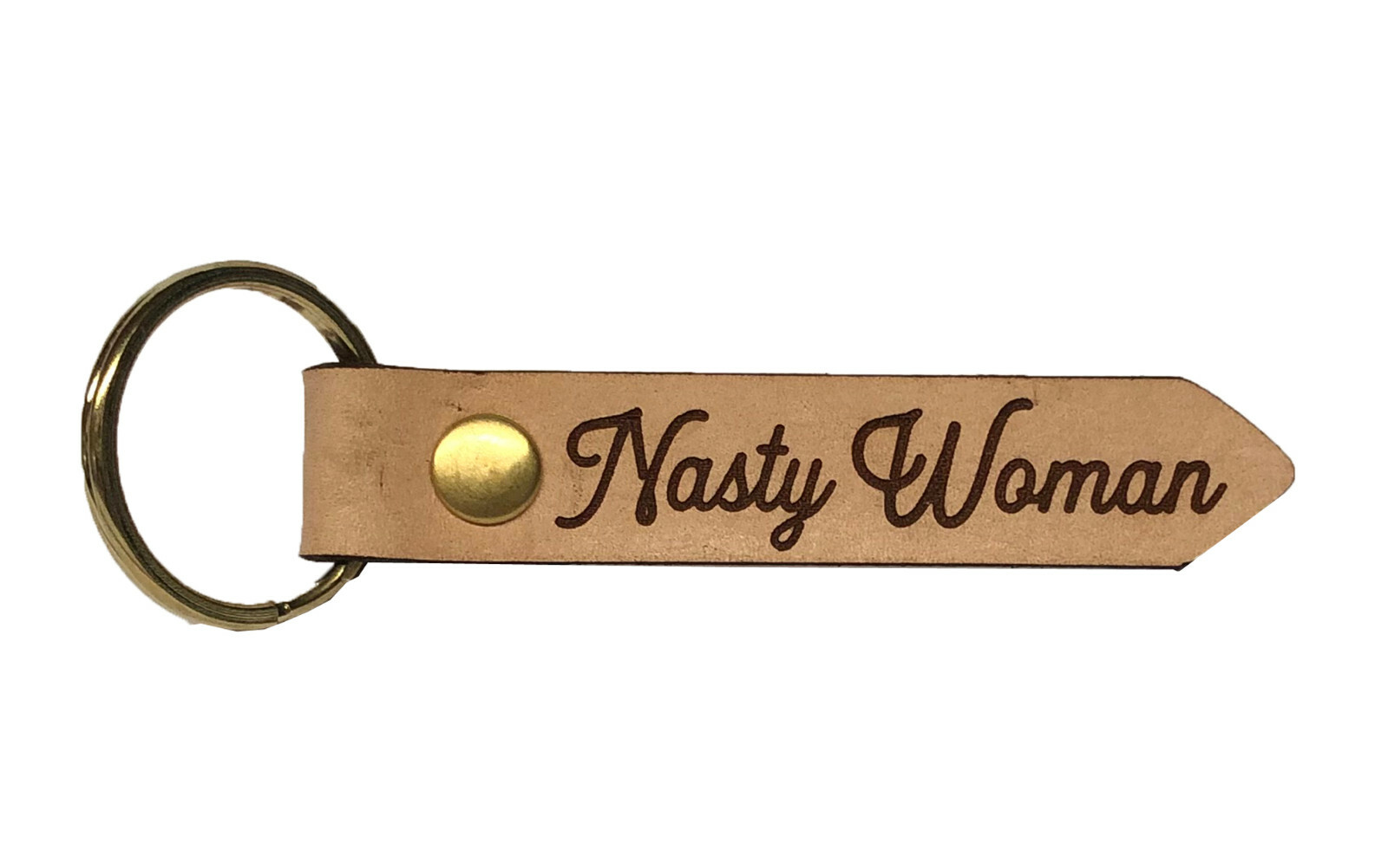 Espacio Handmade Leather Nasty Woman, Classy As F , Keychain Flag ...