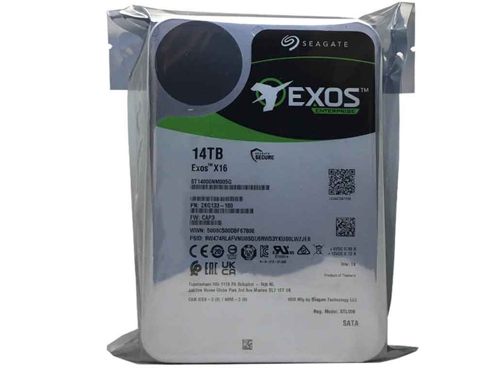 Seagate EXOS X16 ST14000NM005G 14TB 256MB 7200rpm 3.5" SATA 6Gb/s ...