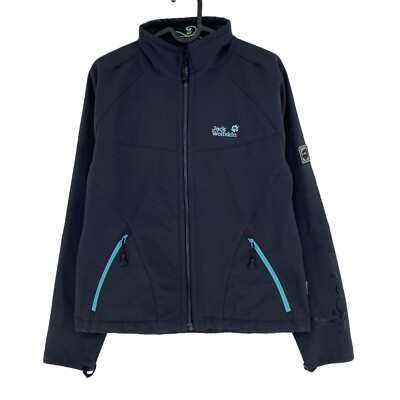 Jack Wolfskin Flexshield Softshell Navy Blue Jacket Coat Size M | eBay