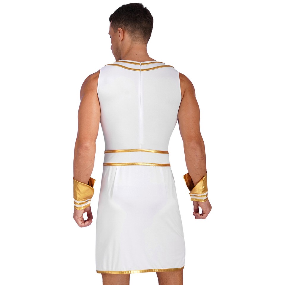 Sexy Men's Ancient Robe Pharaoh Costume Egyptian King Halloween Dress ...