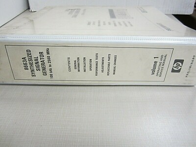 Signal - 8663A Synthesized Signal Generator