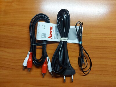 Technics SL BD20 BD21 BD22 BD26 CABLE RCA + GROUND CABLE / POWER CORD ...