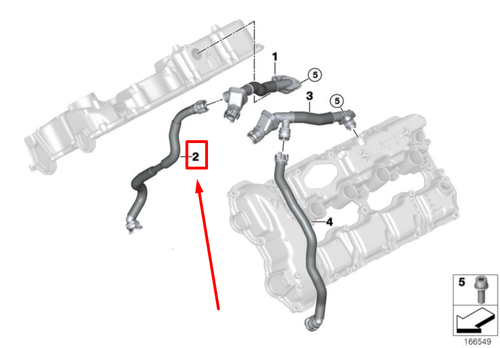 NEW BMW 6 CABRIO F12 CRANKCASE VENT PIPE 11157575640 7575640 | eBay