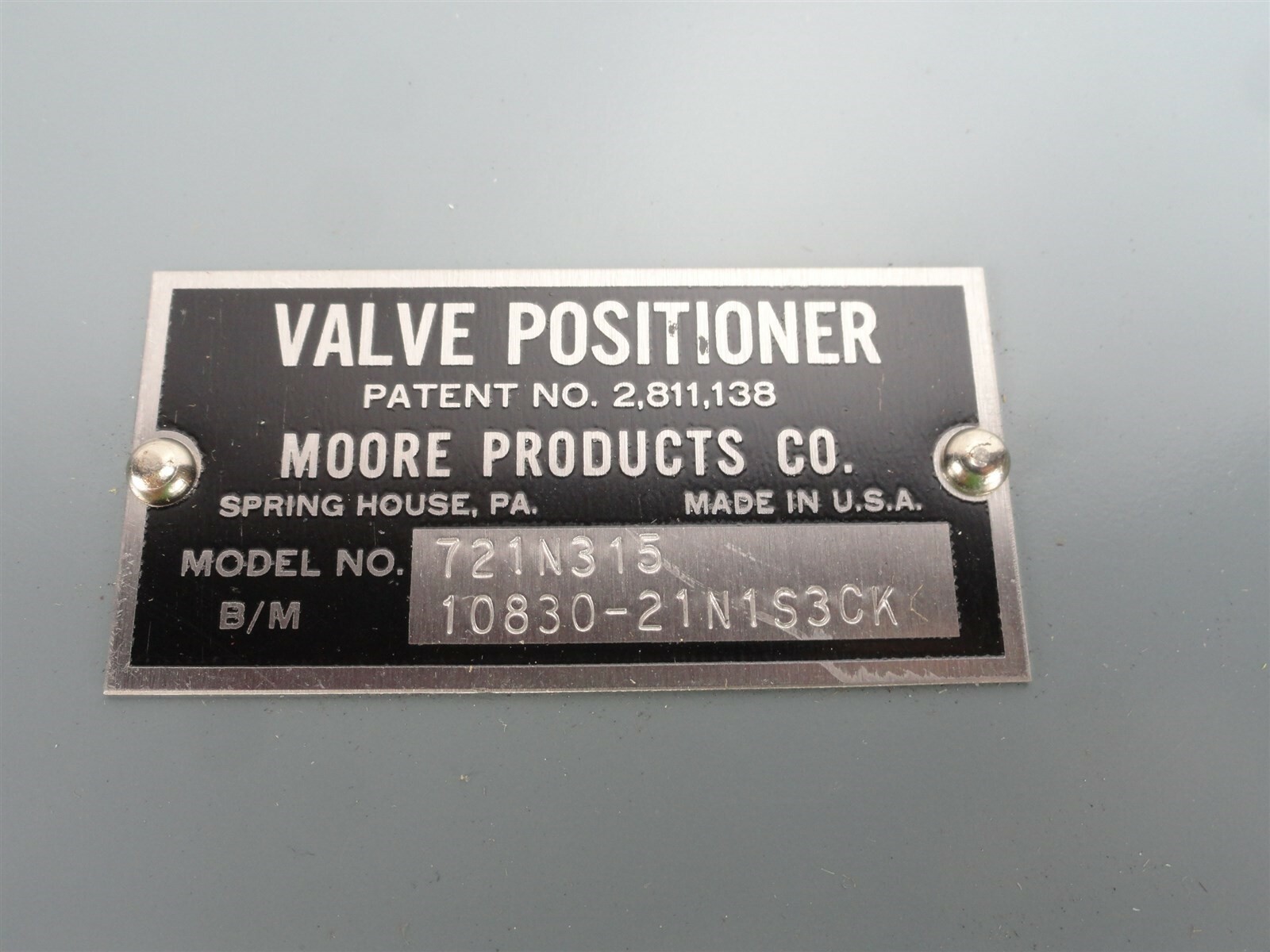SIEMENS MOORE - VALVE POSITIONER - PN: 721N315 w/ Instructions (NEW in ...