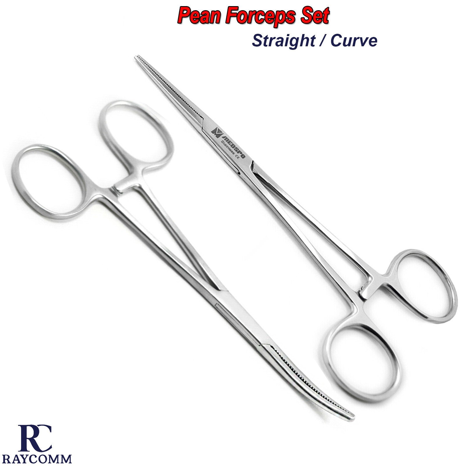 Surgical Hemostat Pean Locking Forceps Piercing Dental Artery Clamps ...