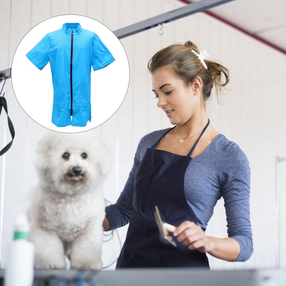 Waterproof Grooming Apron Hospital Work Uniform Salon Aprons Hair ...