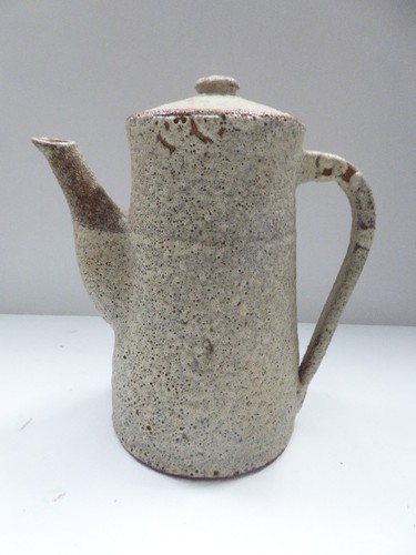 VINTAGE AUSTRALIAN POTTERY LAVA CRACKLE GLAZE TEAPOT COFFEE POT MID ...