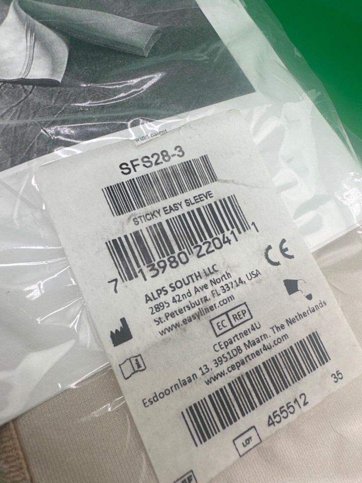 Alps sticky easy prosthetic sleeve sz 28cm 3mm thick Not a liner, but a ...