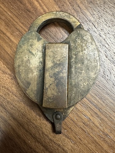 Antique Lock Brass Padlock Needs Hollow Key | eBay
