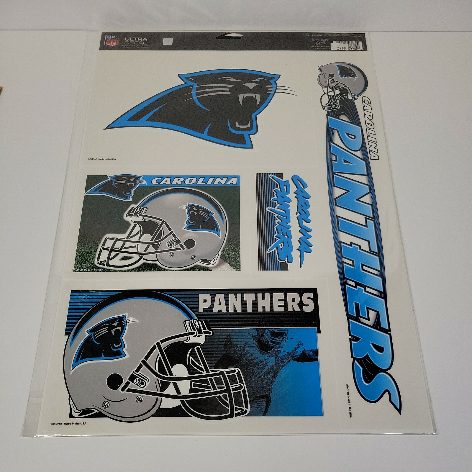 Carolina Panthers NFL 11x17 Multi Use Ultra Decals Set of 5 Sticker Car ...