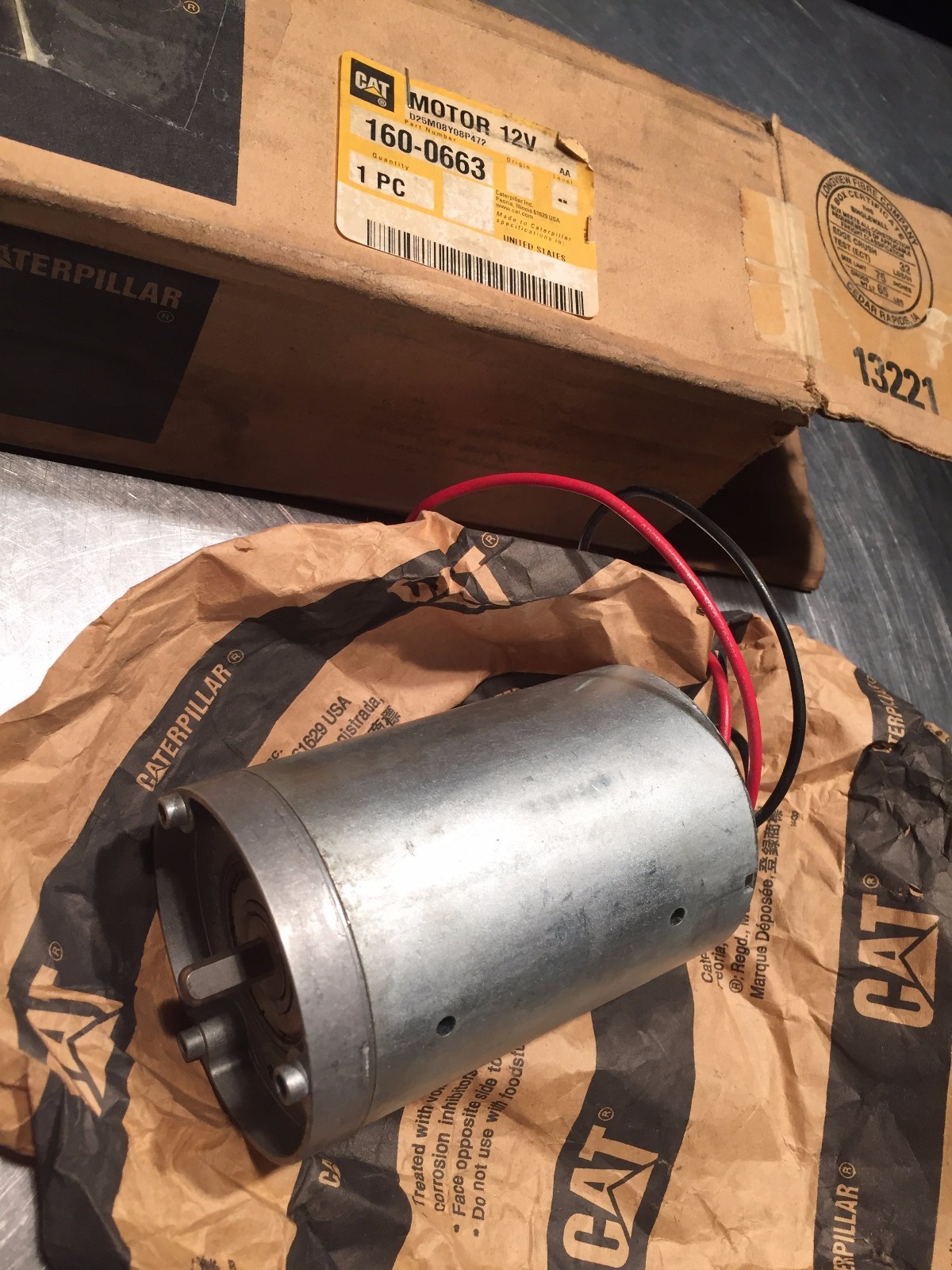 160-0663 CAT Electric Motor Caterpillar 1600663 12V | eBay