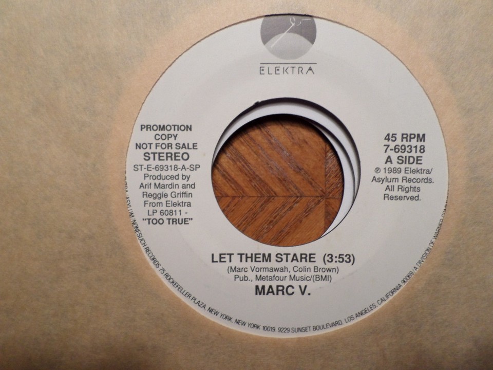 PROMO 7" ELEKTRA 45 RECORD/MARC V/LET THEM STARE/NR MINT 1989 SOUL | eBay