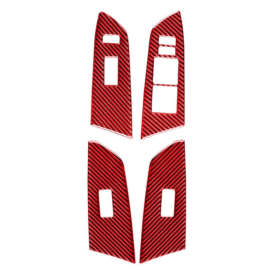 Carbon Fiber Interior Door Window Lift Switch Cover Trim For Toyota ...