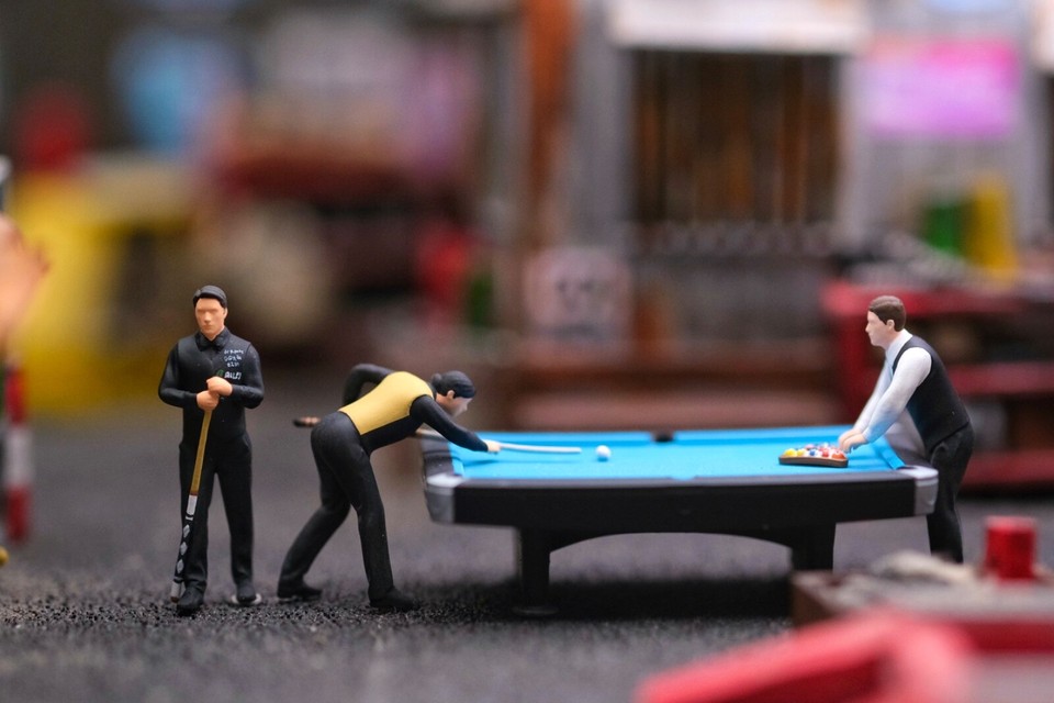 Miniature Figure Pool, Billiard Set Scale H0 1/87 or Scale 1/64 For ...