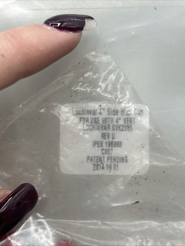 IPEX System 636 Gas Vent Kit 4" Side Wall Cap See Pics 30 Days Warranty ...