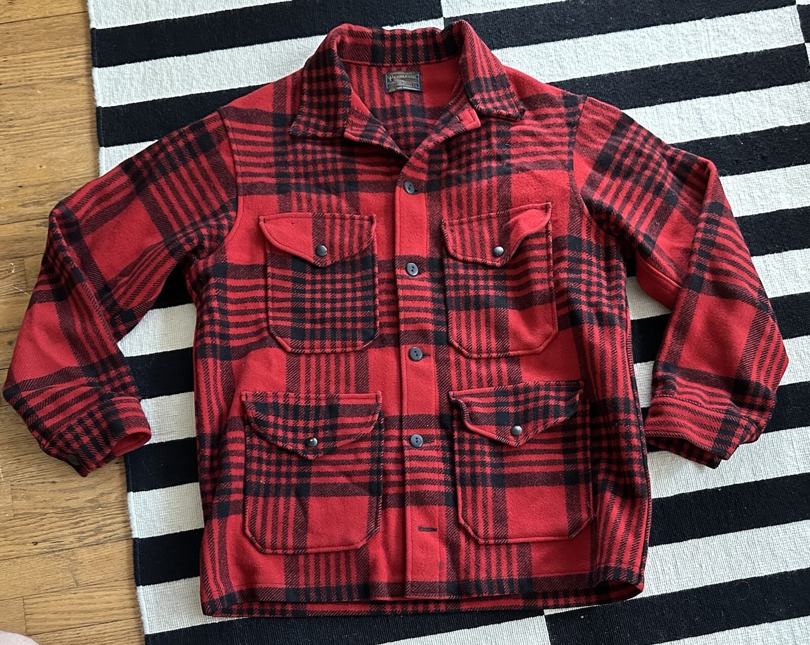 Vintage Pendleton Mackinaw Cruiser Jacket Buffalo Pla… - Gem