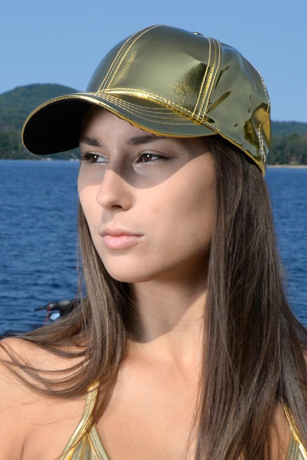 Gary Majdell Sport Unisex Metallic Shiny Baseball Cap One Size, Gold | eBay