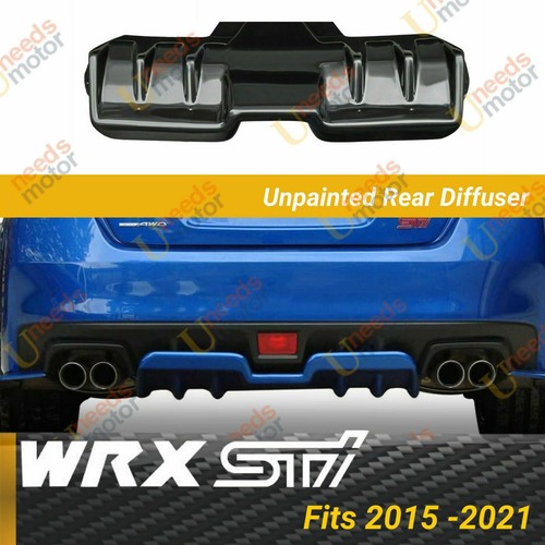 For 2015-2021 Subaru Impreza WRX STI Gloss Black Rear Bumper Lip ...