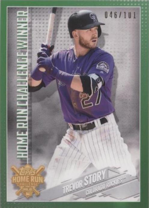 2019 Topps - Home Run Challenge Winner Trevor Story #HRC-25 April Green ...
