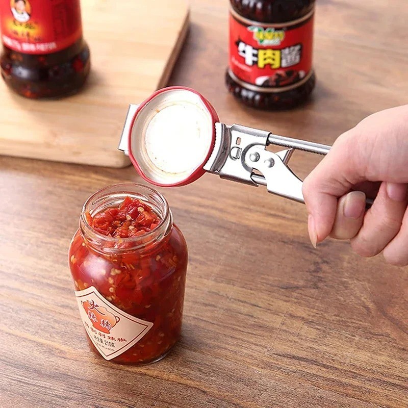 1Pc Stainless Steel Can Opener Adjustable Jar Lid Gripper Tool ...