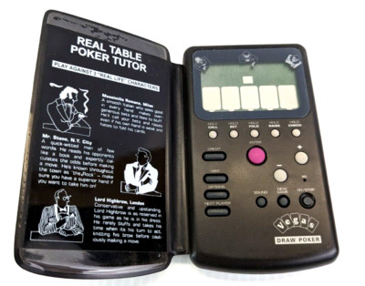 Vintage Vegas Draw Poker Real Table Tutor Handheld Electronic Game ...