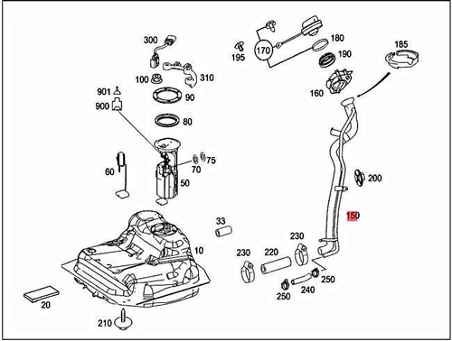 Genuine MERCEDES W169 Hatchback Filler Neck 1694700020 | eBay